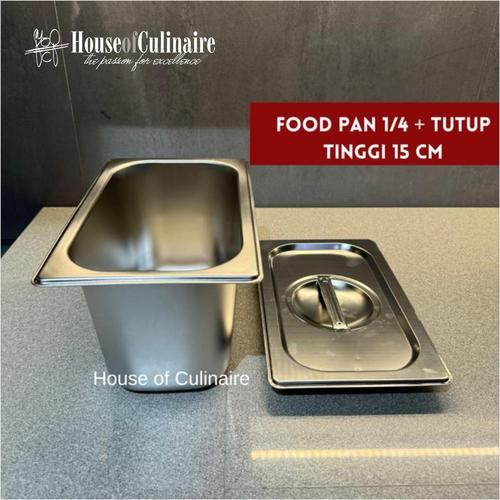 Jual Food Pan Stainless 1/4 Tinggi 15 cm + Tutup Gastronom Pan - Kota ...