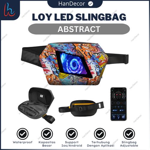 Promo BAG LOY LED SLINGBAG PRIA ABSTRACT ART BLUETOOTH CONTROL TAHAN ...