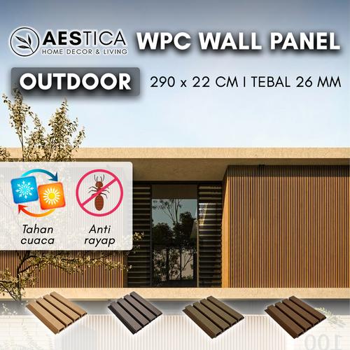 Jual WPC Wood Wall Panel Kayu Outdoor 3M Dekorasi Dinding Rumah ...