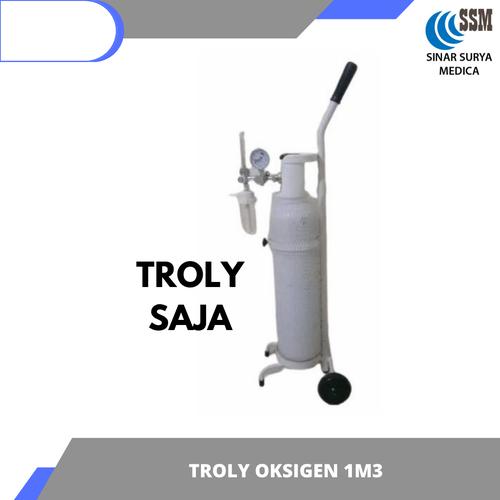 Jual Troly oksigen 1m3 / Perlengkapan Medis Troly Oksigen Ukuran 1 ...