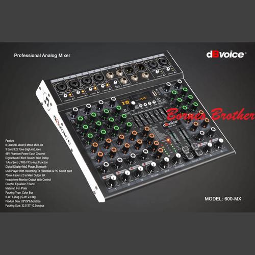 Jual dBvoice 600-MX 600MX Original Mixer Audio Analog 6 Channel ...