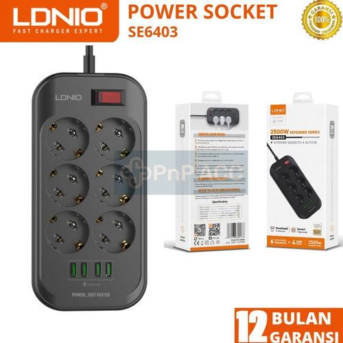 Jual LDNIO Stop Kontak SE6403 6 Power Socket lubang + 4 USB Port - Jakarta Pusat - silaborong ...