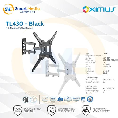 Promo BRACKET MONITOR 32" - 65" OXIMUS TL430 FULL- MOTION TV WALL MOUNT ...