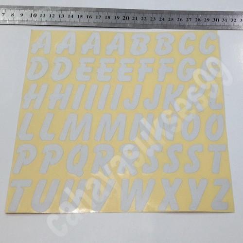 Jual Cutting Sticker Alphabet Abjad Huruf Font Miring Stiker Label ...