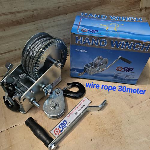 Jual hand winch 3500lbs katrol manual dua arah 1500kg pulley 1,5ton ...