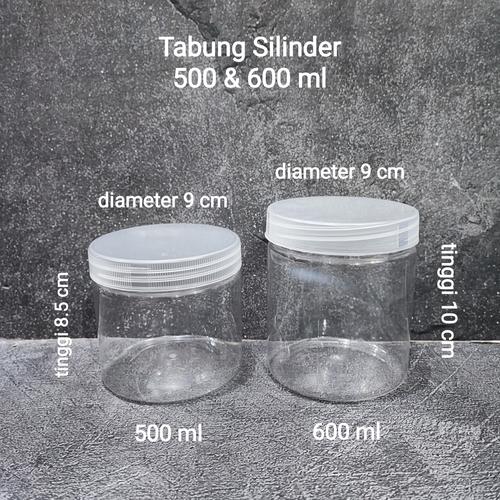 Jual Toples Tabung Silinder 500 - 600 ml per 10 pcs Plastik PET Cylinder - Jakarta Timur ...