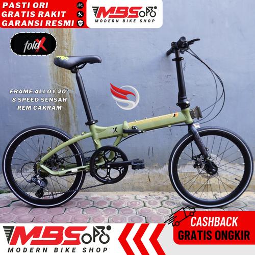 Jual SEPEDA LIPAT ELEMENT FOLDX 20 Inch Alloy Murah Folding bike - RED ...