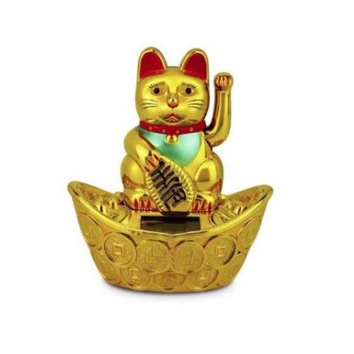 Jual solar tenanga surya kucing hoki /kucing rejeki/lucky cat 15.5cm ...