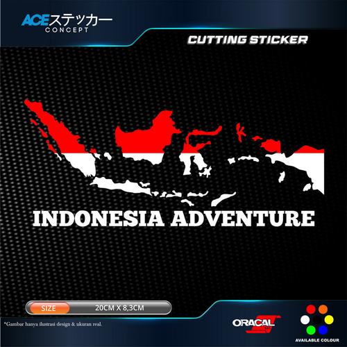 Jual Cuting Sticker Peta Indonesia Adventure Stiker Mobil Motor - Kota ...