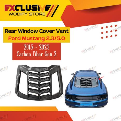 Jual FORD MUSTANG 2.3/5.0 (15-23) COVER VENT REAR WINDOW CARBON FIBER ...