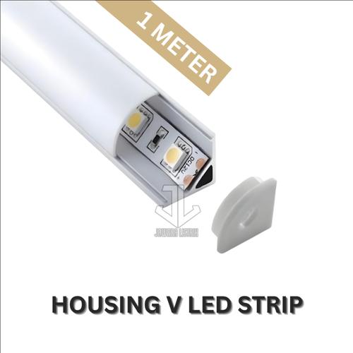 Jual HOUSING RUMAH LED STRIP V SHAPE ALUMUNIUM TEBAL PER 1 METER ...
