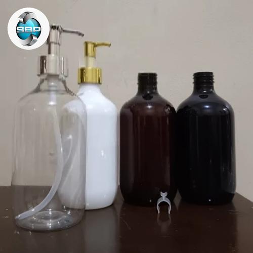 Jual BOTOL PUMP 500ML / BOTOL PET 500 ML MADA PUMP CLIP OIL LUXURY GOLD - Hitam, Tutup Gold ...