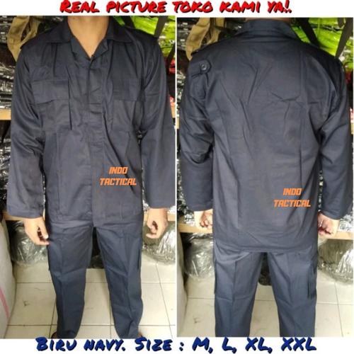 Jual SERAGAM PDL SATPAM - Biru, M - Kota Bandung - INDO TACTICAL ...