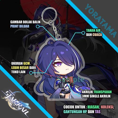 Jual Gantungan Kunci Acheron Honkai Star Rail, Keychain Anime Lucu ...
