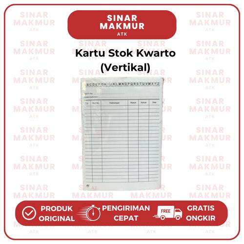 Jual Kartu Stok/Stock Card Kwarto Vertikal Putih dan Warna (Pak ...