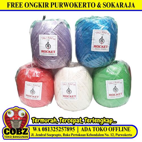 Jual 1/2 KG / ROCKET Tali Rafia Ikat Gulungan Kecil Plastik PVC Warna ...