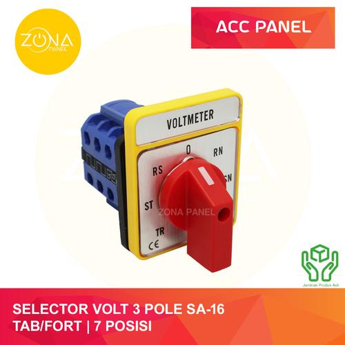 Jual SELECTOR SWITCH VOLTMETER VOLT METER 3P 7 POSISI SA-16-7 SFT20-7 ...