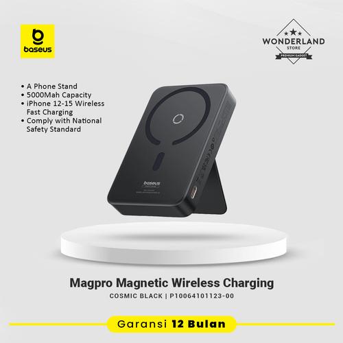 Promo Baseus Wireless Charging Magsafe Magpro Powerbank PB Stand Holder ...