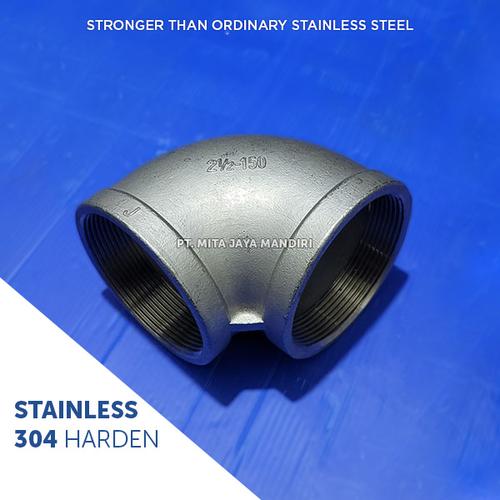 Jual Knee Elbow 2 1/2" Stainless 304 SS304 Fitting Drat Dalam 2 1/2 ...