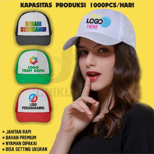 Jual Topi Custom Baseball Cap Tulisan Nama Sablon Gambar Logo Satuan ...