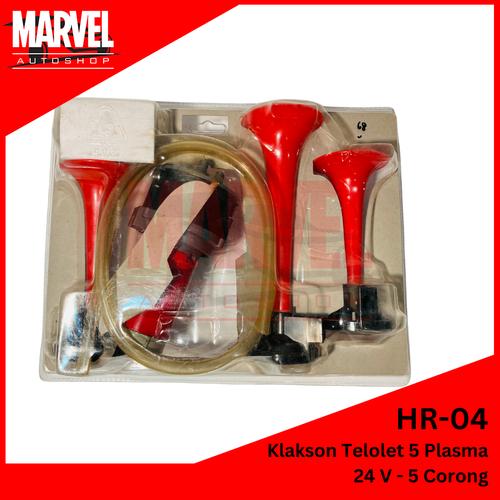 Jual LAKSON TELOLET 5 CORONG 24V / KLAKSON 5 TEROMPET DINAMO / KLAKSON ...