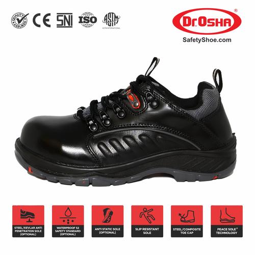 Promo Dr.OSHA Safety Shoes Sepatu 9171 S2 Paradise Lace Up Black ...