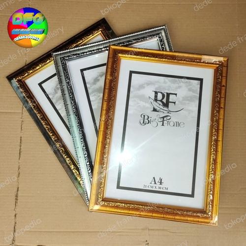 Jual bingkai figura foto ukuran 21x30.A4/sertifikat - silver - Jakarta ...
