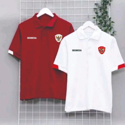 Jual Kaos T Shirt Polo timnas Indonesia Logo Garuda terbaru full sablon ...