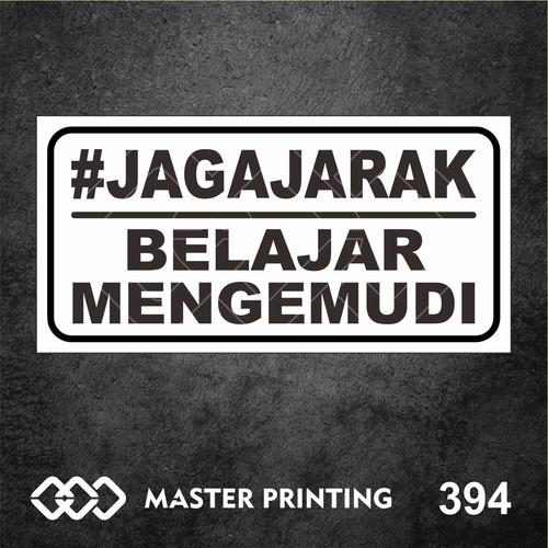Jual 394 - Stiker Jaga Jarak, Belajar Mengemudi, Tahan Air, Murah ...