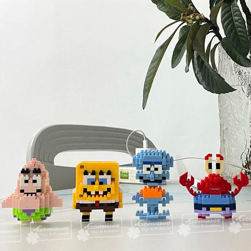 Jual Mainan Mini Block SpongeBob Squidward Patrick Balok susun Edukasi ...