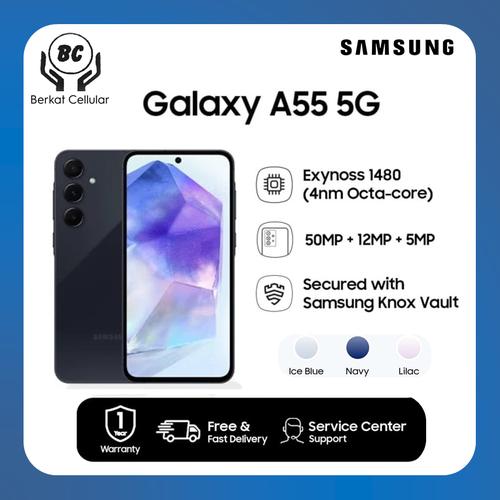 Jual Samsung galaxy A55 5G 8/128GB 8/256GB Garansi Resmi - Ice Blue, 8 ...