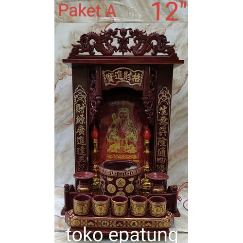 Jual tempat altar rumah altar meja sembahyang 12 inch Dewa Bumi - Paket ...