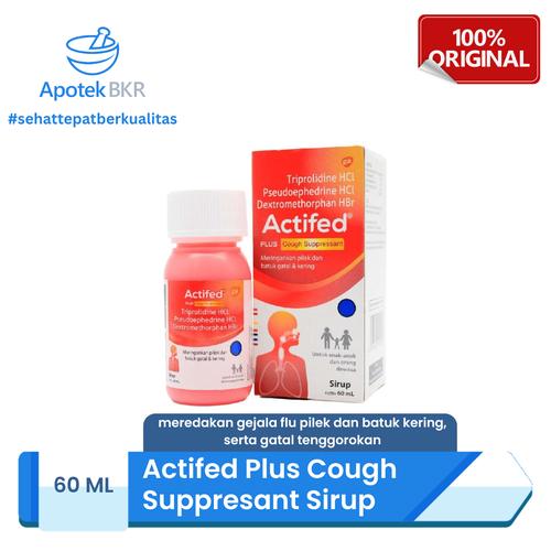 Jual Actifed Plus Cough Supressant Sirup 60 Ml - Obat Batuk Kering ...