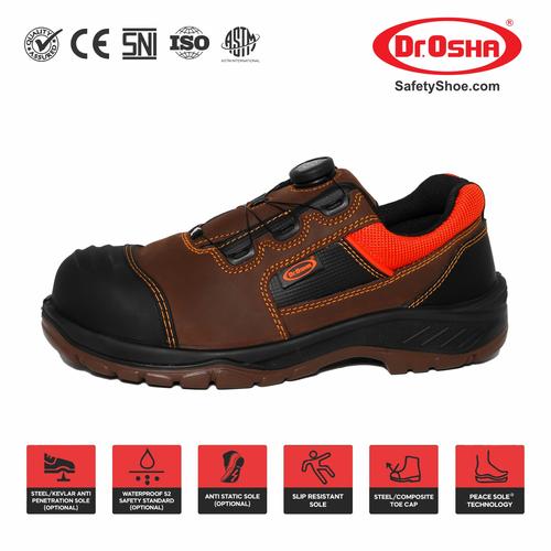 Promo Dr.OSHA Safety Shoes Sepatu 9169 S1 Viper Lace Up Brown Composite ...