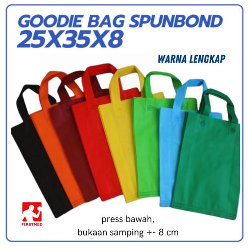 Jual Goodie bag spunbond 25x35x8 cm tas kain kantong belanja tas ...