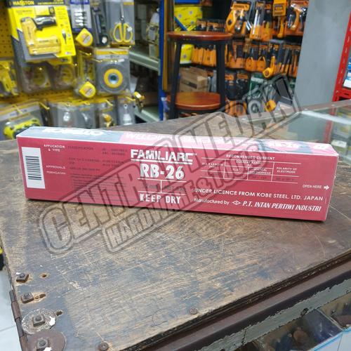 Jual KAWAT LAS RB-26 3.2MM FAMILIARC KOBE WELDING ELECTRODES RB26 3.2 ...