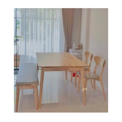 Promo kursi meja makan kayu jati dudukan busa bangku bench terbaru ...
