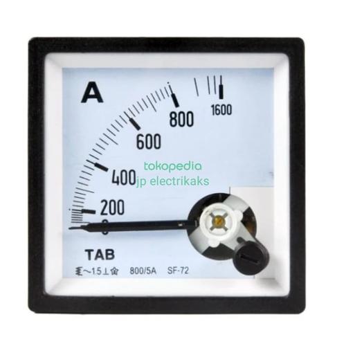Jual Ampere Meter Analog AC 800/5A Via CT 72x72 TAB - Jakarta Pusat ...