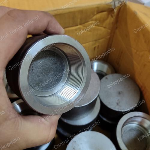 Jual End Cap / Dop Besi 1/2" inch Class 3000 Carbon Steel Drat NPT ...