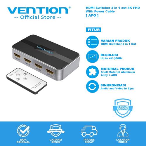 Jual Vention HDMI Switcher 3 Input 1 Output - DT - AFO - Jakarta Barat ...