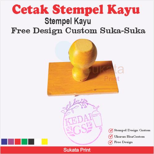 Jual Cetak Stempel Kayu Ukuran Custom Desain Custom Suka-Suka Termurah ...