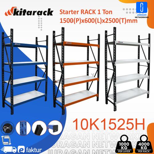 Jual RAK GUDANG Besi 1 Ton STARTER Panjang 1.5Mtr Tinggi 2,5M Frame ...