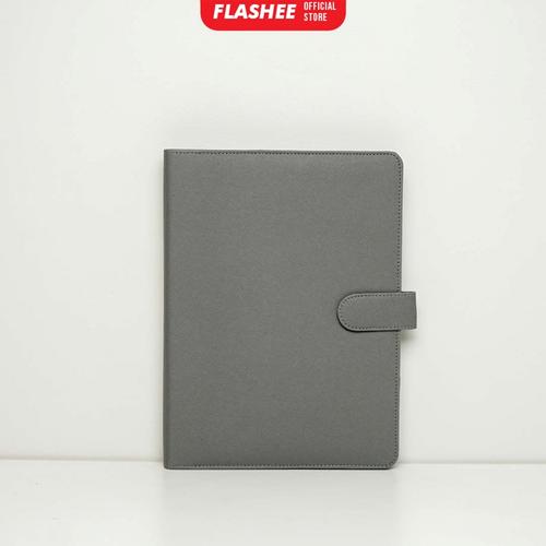 Promo Binder Kulit Polos Eksklusif 26 Ring Organizer Kertas B5 Abu Abu ...