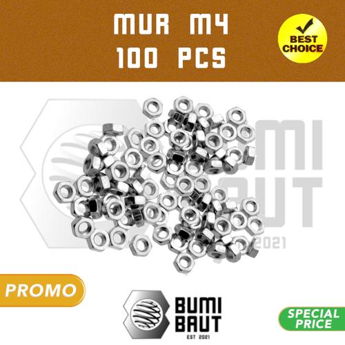 Jual (100pcs) Mur M4 Putih Galvanis Hex Nut (Kunci 7) - Kab. Bogor ...