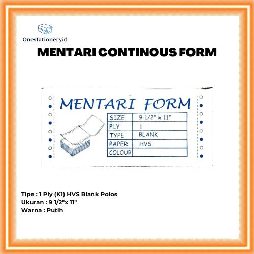 Jual Kertas Continuous/Continous Form 1 Ply, 1 Rangkap K1 HVS Polos ...