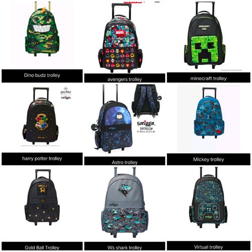 Jual Tas Smiggle Avengers, Minecraft, Spider, Virtual, Dino,Shark ...