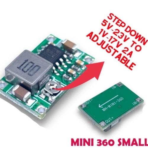 Jual SUPER MINI 360 mini360 DC STEPDOWN buck 2A 5V-23V TO 1V-17V converter - Kota Bogor - art ...