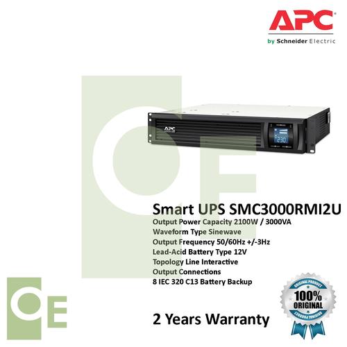 Jual UPS APC SMART UPS 3000VA 2100W SMC3000RMI2U RACKMOUNT - Kota ...