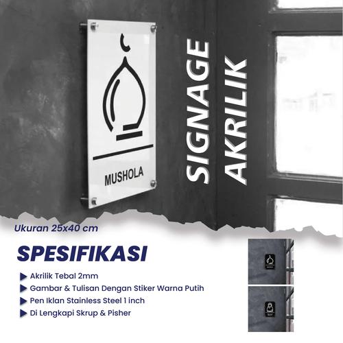 Jual signage akrilik custom, rambu pengarah gedung - Kota Bandung - qnp ...