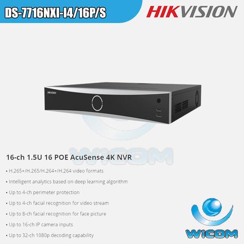 Jual NVR Hikvision POE AcuSense 16ch 4K DS-7716NXI-I4/16P/S - Jakarta Utara - Wicom Aditama ...
